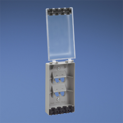 Panduit CFPWR4IW 1-Gang 4-Port Water Proof Industrial Face Plate ...