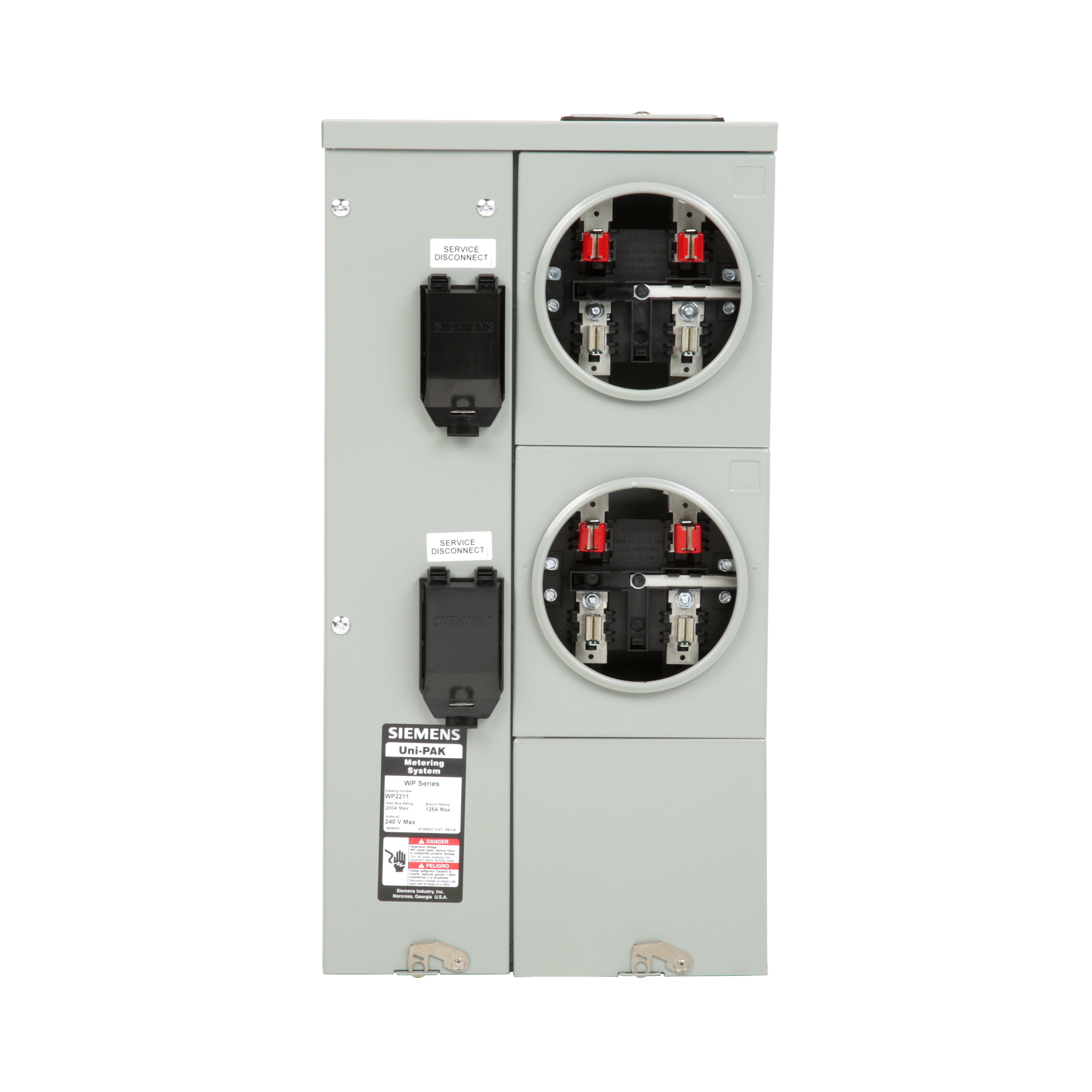 Siemens WP2211 120/240 VAC 200 Amp 1-Phase 3-Wire Overhead/Underground ...