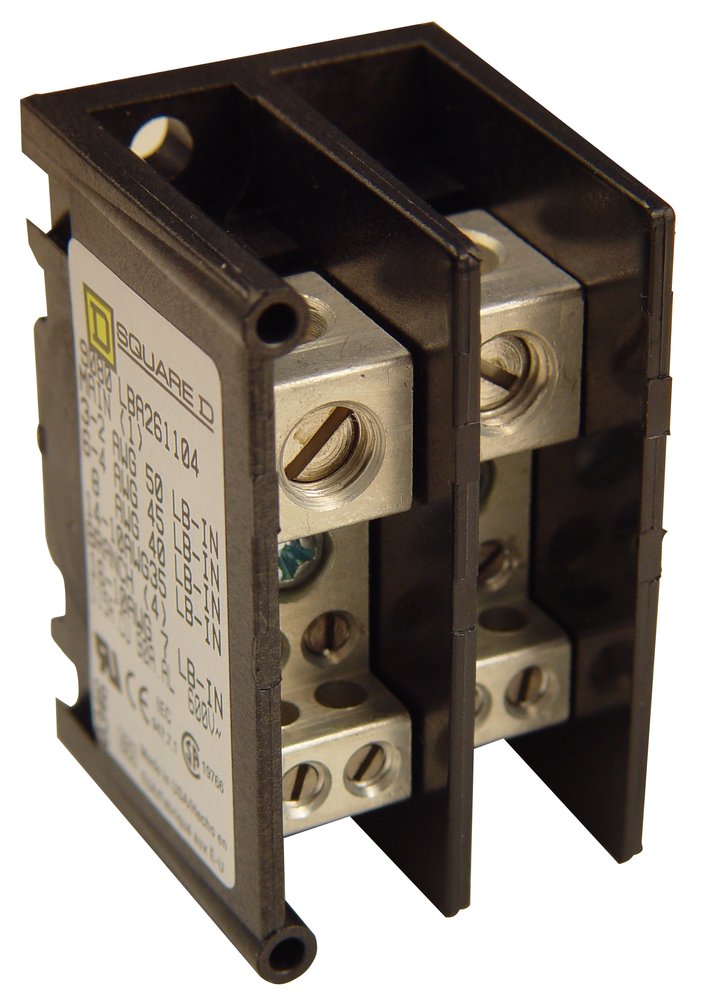 SQUARE D 9080LBA261104 : POWER DISTRIBUTION BLOCK 600V 115A | Gordon ...