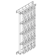 BLINE SB7200204BFB WALL/RACK MOUNTED CROSS-CONNECT FRAME 2 ROWS/4 ...