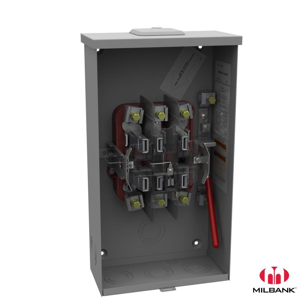 Milbank UAP3506-XL-TG-HSP 7 Terminal Ringless Small Closing Plate ...