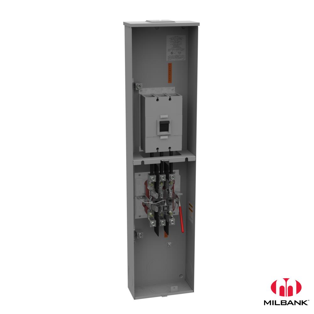 Milbank U5796-X-400-CB-BL 7 Terminal Ringless Large Closing Plate Lever ...