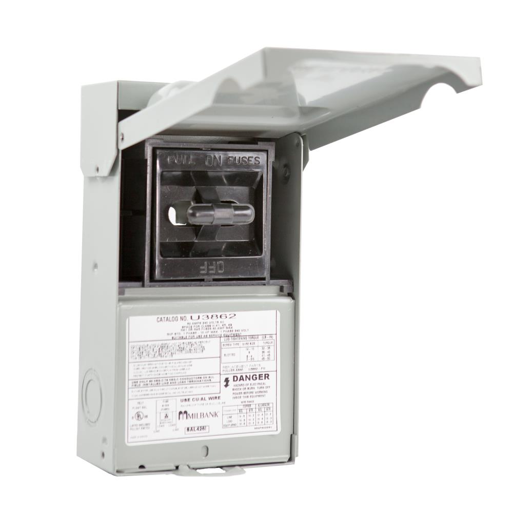 Milbank U3862 60 Ampere Fused Alternating Current Disconnect Pull Out ...