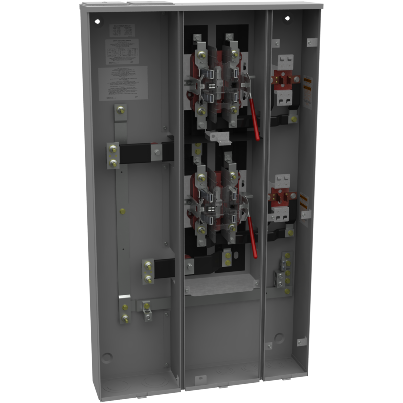 Milbank U4372-XT-5T9 5 Terminal Ringless 2 Large Closing Plates Lever ...