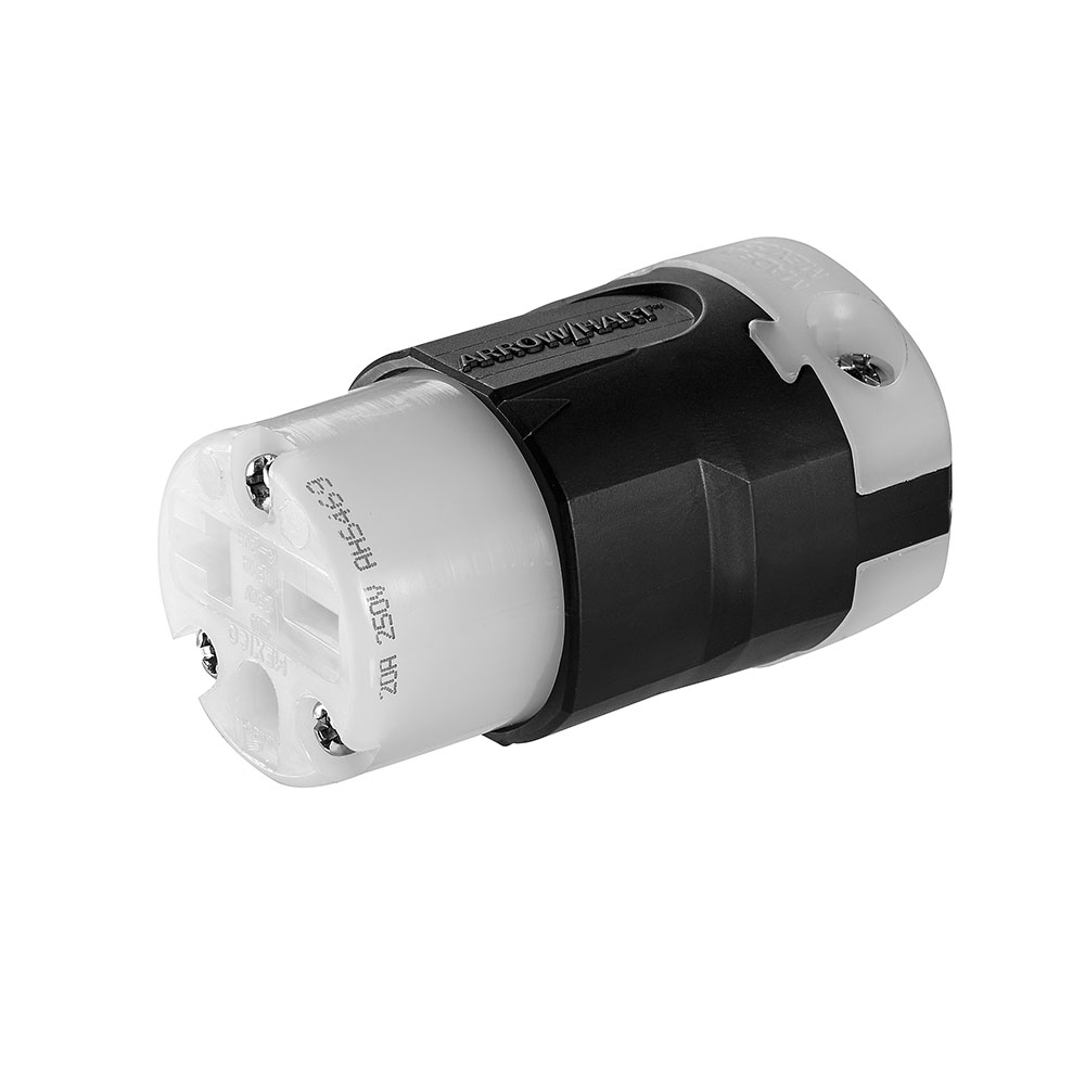 Arrow Hart Wiring AH5469 20 Amp 250 VAC 2-Pole 3-Wire NEMA 6-20R Black ...