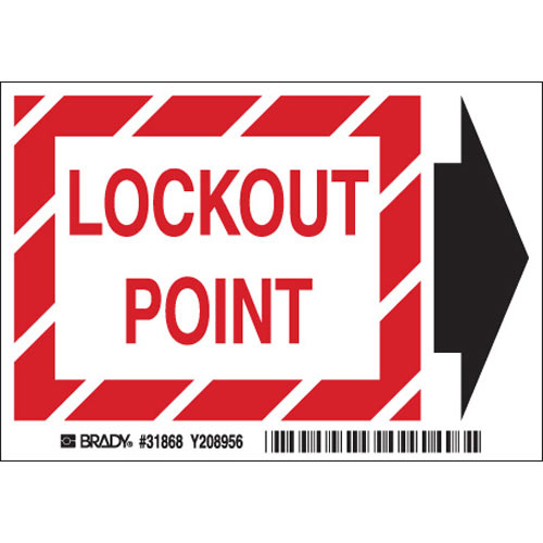 BRADY 31868 LOCKOUT POINT W/ ARROW | Gordon Electric Supply, Inc.