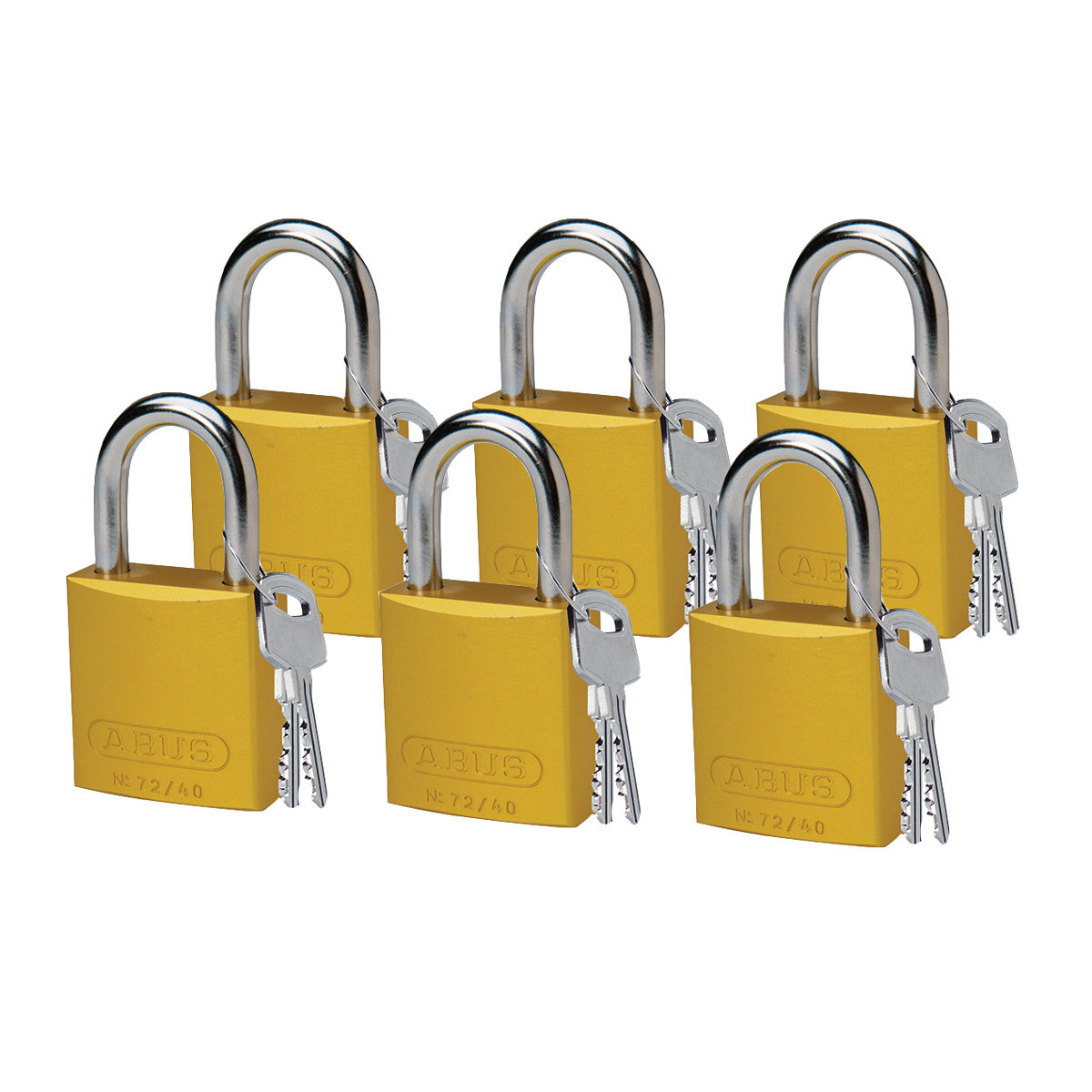 Brady 51363 ABUS Standard Size Aluminum Padlocks - 6-Pin Cylinder, 1 in ...
