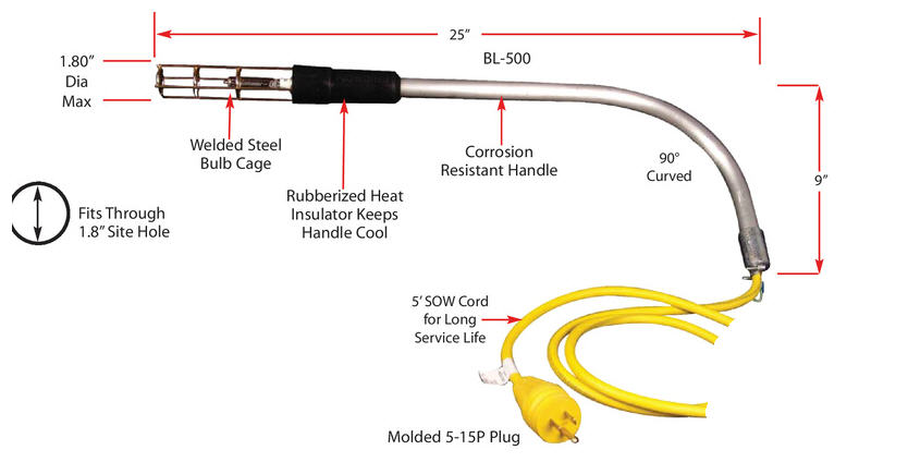 ERICSON BL500 90D CURVED BOILER LIGHT | Gordon Electric Supply, Inc.