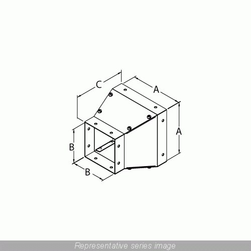 HAMMOND MFG CWRD1210 REDUCER - 12 X 12 TO 10 X 10 - STEEL/GRAY | Gordon ...