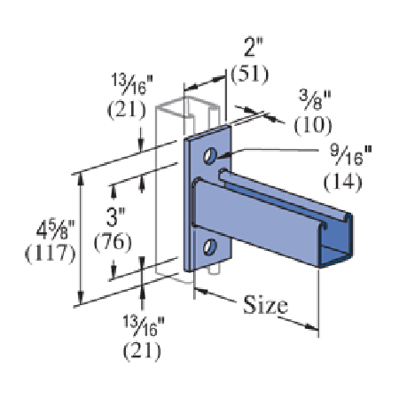 UNISTRUT P2945-HG 12IN BRACKET | Gordon Electric Supply, Inc.