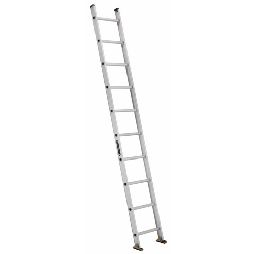 L-VIL AE4110 10FT AL STRAIGHT LADDER TYPE II 225LB ALUMINUM EXTENSION ...