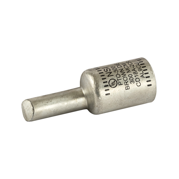 NSI PTO-300 OFFSET ALUMINIUM TIN PLATED PIN TERMINAL 300 MCM WIRE SIZE ...