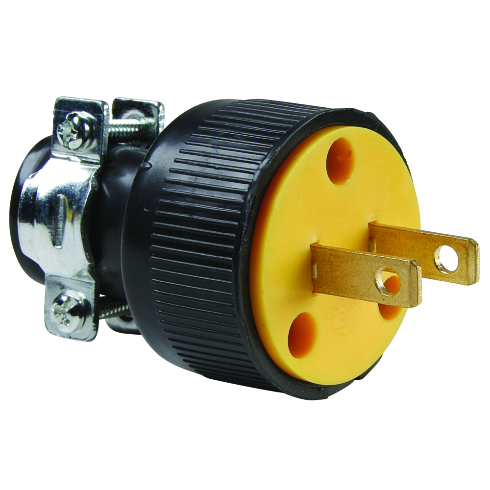 Pass & Seymour 111-MC 15A 125VAC 2-Pole 2-Wire Rubber Straight Blade ...