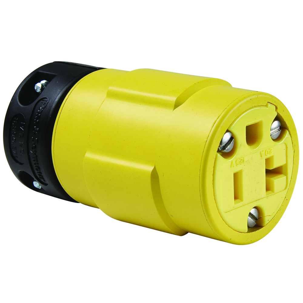 P&S 1533 : STR BLD RUBBER CONNECTOR 20A 125V 5-20R | Gordon Electric ...