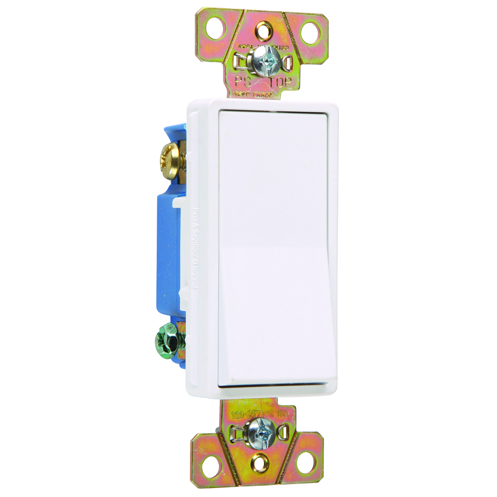 P&S 2603-W : DECORATOR SWITCH 3-WAY 15A 120/277V GROUNDED WHITE ...