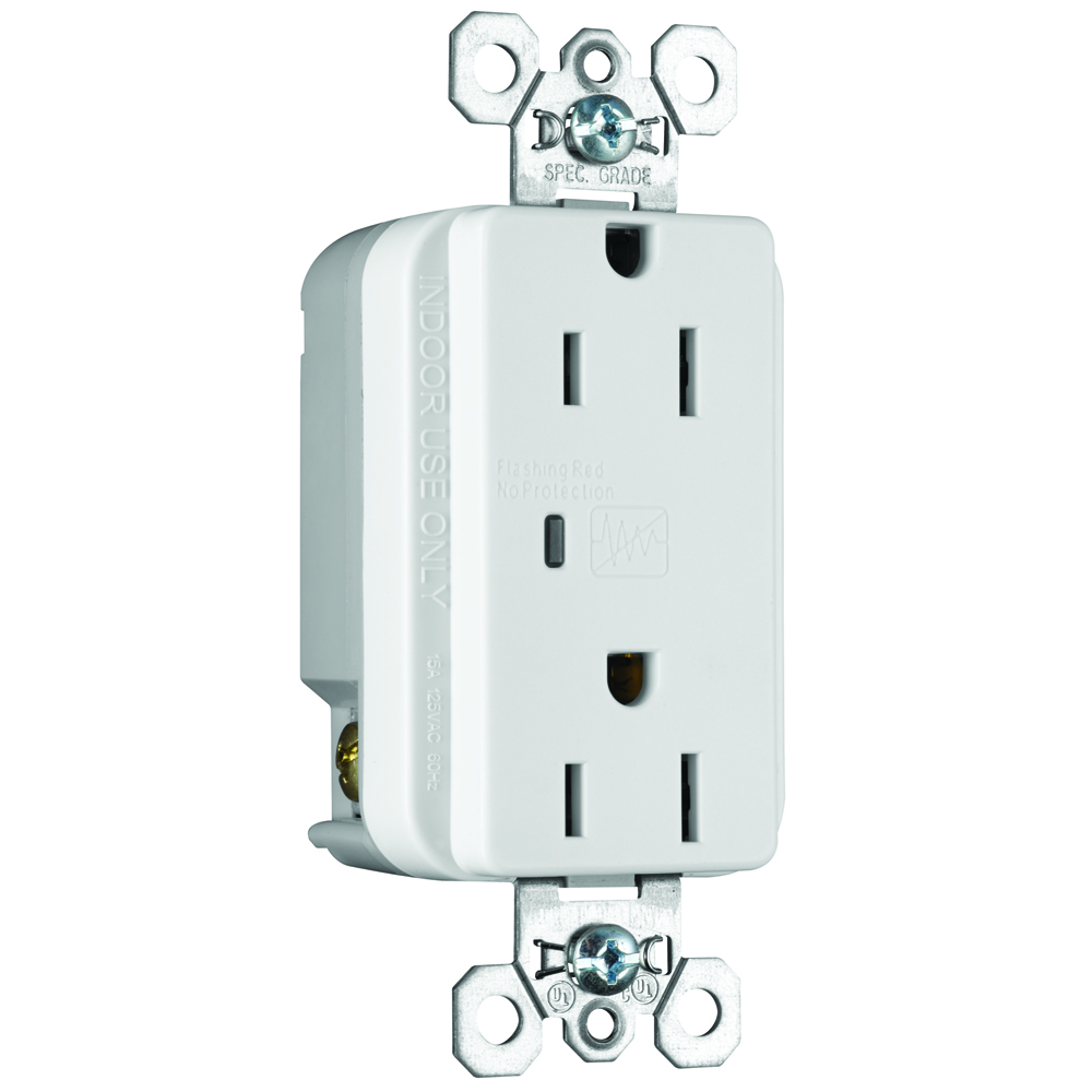 Pass & Seymour 5252-WSP 15A 125V 2-Pole 3-Wire NEMA 5-15R Surge ...