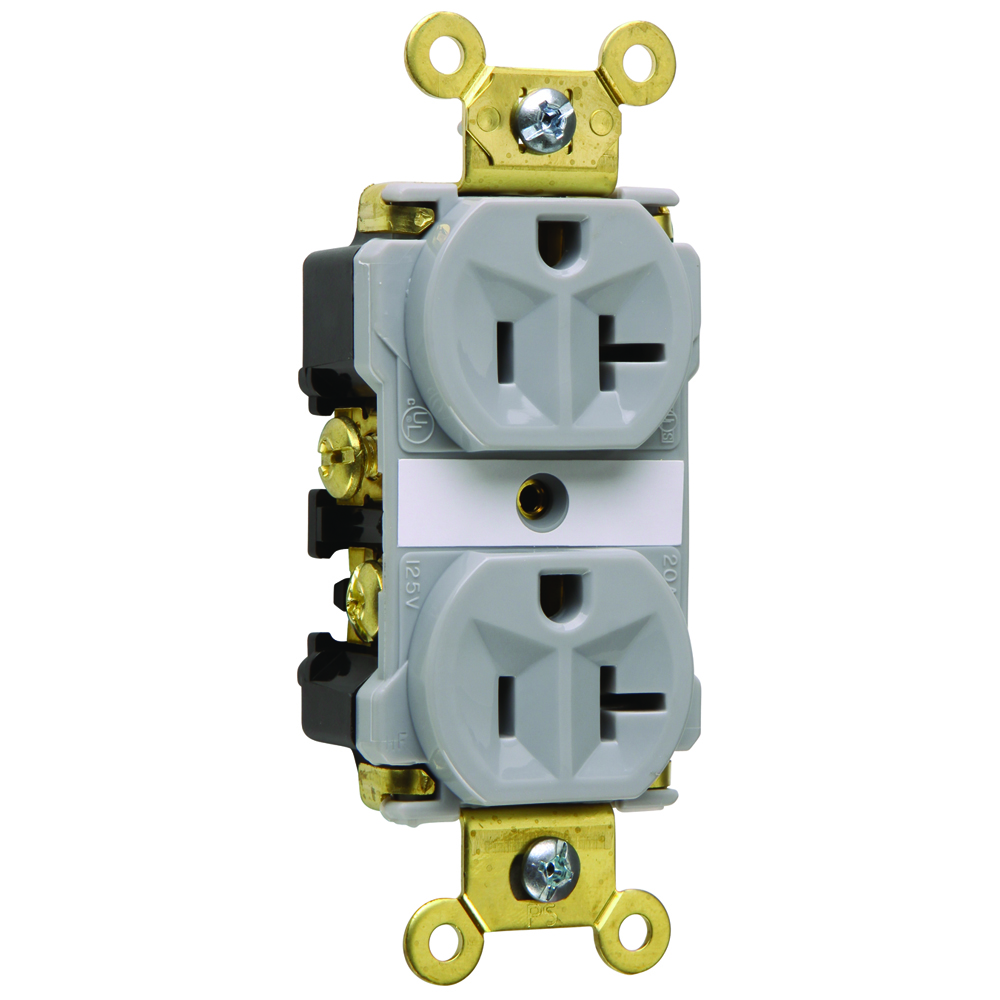 P&S 5362-AGRY : DUPLEX RECEPTACLE 20A/125VAC GRAY | Gordon Electric ...