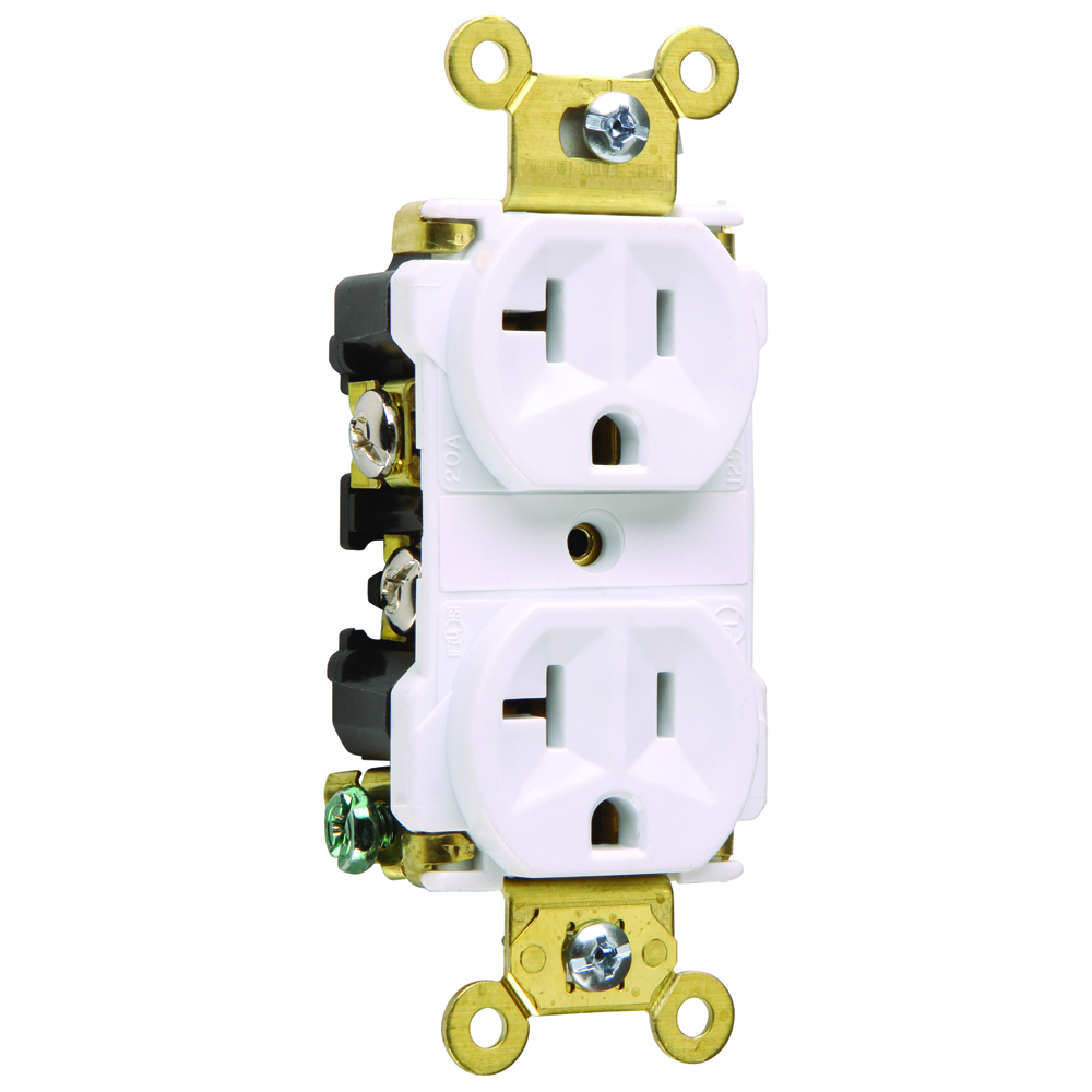 P&S 5362-AW : DUPLEX RECEPTACLE 20A/125VAC W | Gordon Electric Supply, Inc.