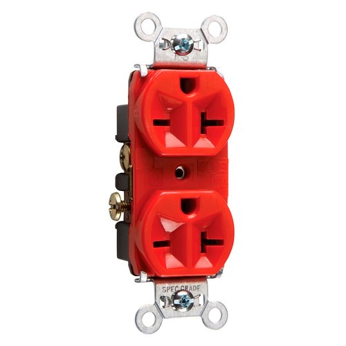 P&S 5862-RED : DUPLEX RECEPTACLE 20A 250V SIDE & BACK WIRE RED | Gordon ...