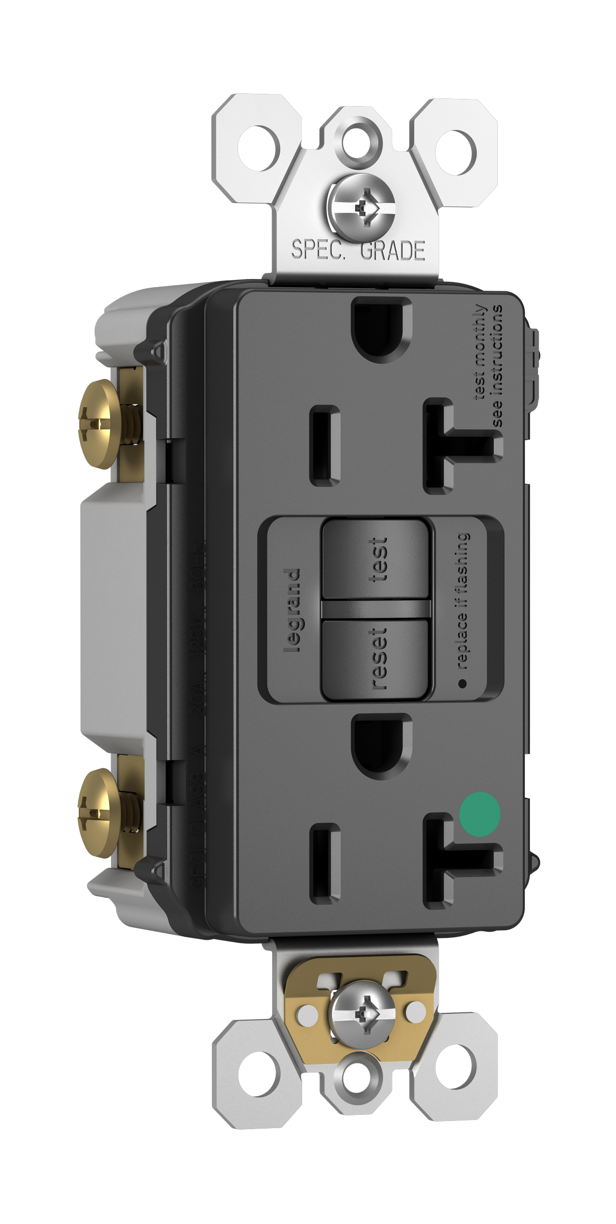 P&S 2097-HGTRBK 20A 125V GFCI RCPT | Gordon Electric Supply, Inc.