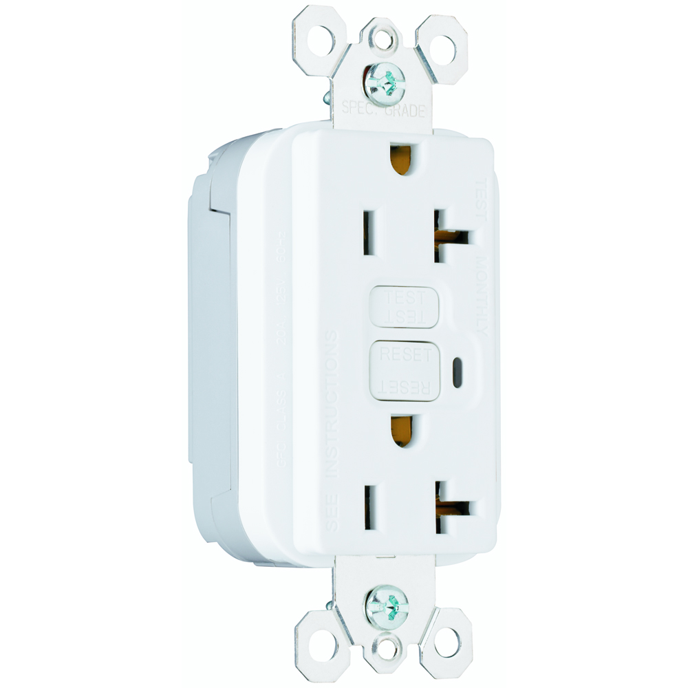 Pass & Seymour PT2095W 20 Amp 125 VAC 2-Pole 3-Wire NEMA 5-20R White ...