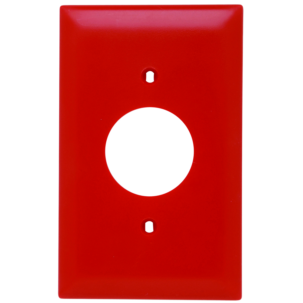 P&S TP7-RED : TRADEMASTER PLATE SINGLE GANG 1 SINGLE RECEPTACLE R ...