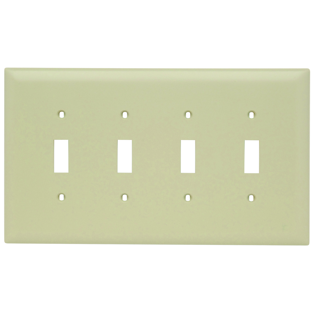 P&S TPJ4-I : TRADEMASTER WALL PLATE JUMBO 4 GANG 4 TOGGLE IVORY ...