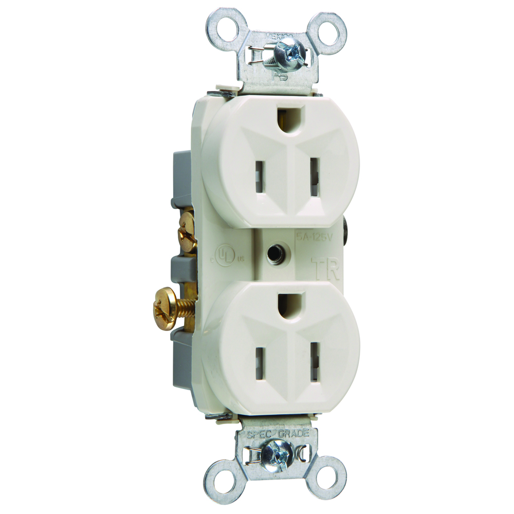 P&S TR15LA : DUPLEX RECEPTACLE TAMPER RESISTANT 15A/125V LIGHT ALMOND ...