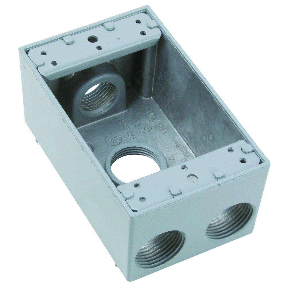 P&S WPB34 : WEATHER PROOF BOX SINGLE GANG 4 HOLE 3/4" | Gordon Electric ...