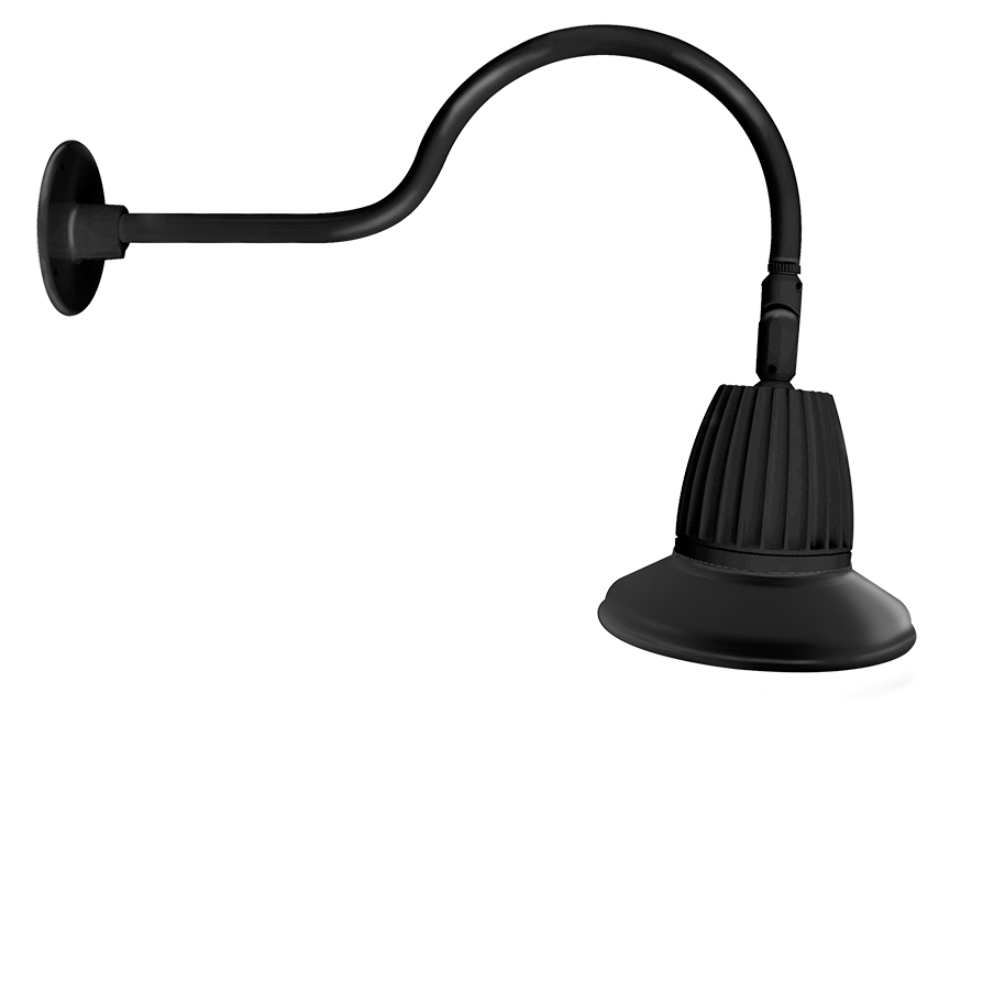 RAB GN1LED13NRST11B GOOSENECK STYLE1 13W NEUTRAL LED 11 ST SHADE RECT ...