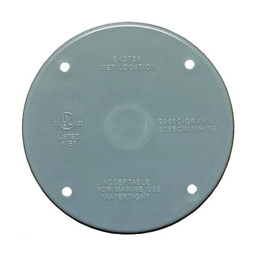 APPLETON WCBRWNM RND BLANK COVER WHITE PVC | Gordon Electric Supply, Inc.