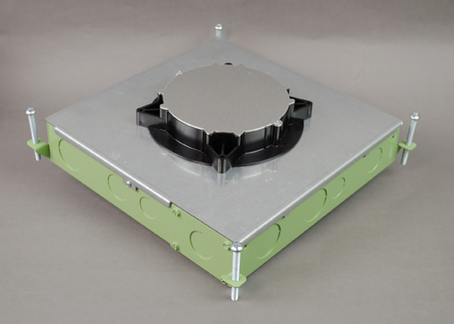 Wiremold RFB4E-OG 13-1/8 x 13-1/8 x 4-1/16" 4-Gang Steel Square ...