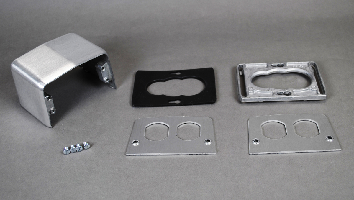 Wiremold 525G Die-Cast Aluminum 4-Piece Duplex Receptacle Pedestal ...