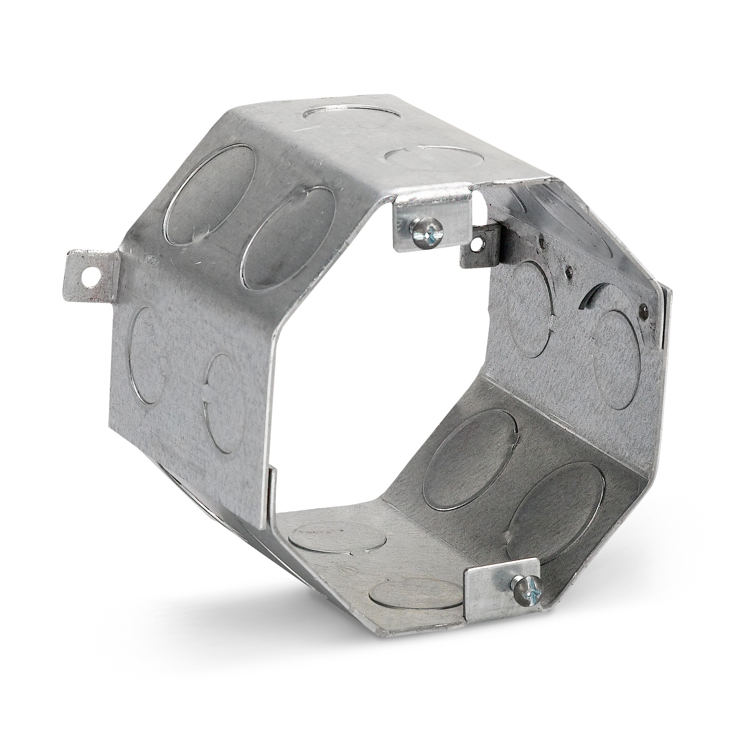 Steel City 54561-1/2-3/4 4" Octagon Concrete Box, 3-1/2" Deep, 1/2" & 3 ...