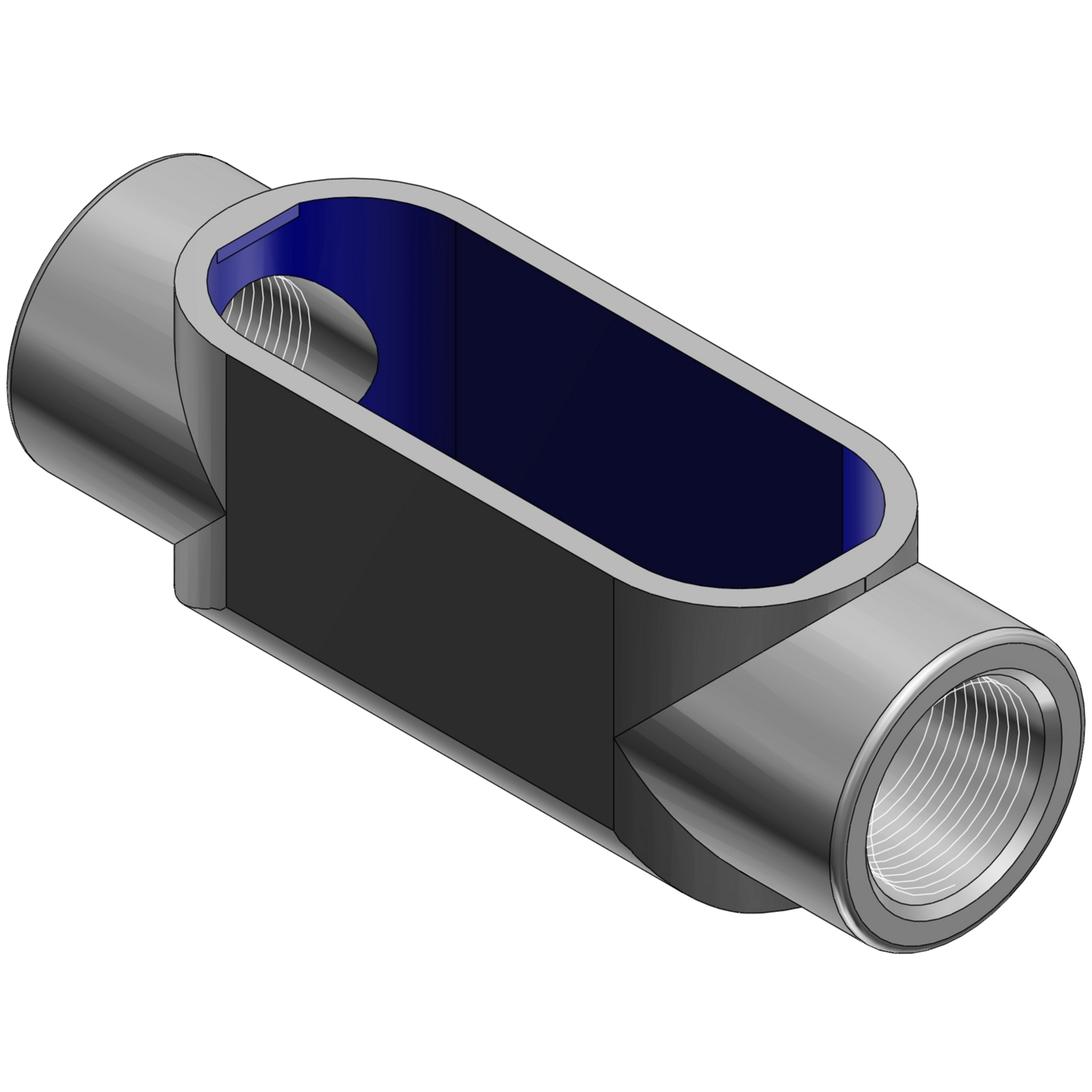 Thomas & Betts C57 1-1/2" C-Shape Conduit Body w/ BlueKote® Internal ...