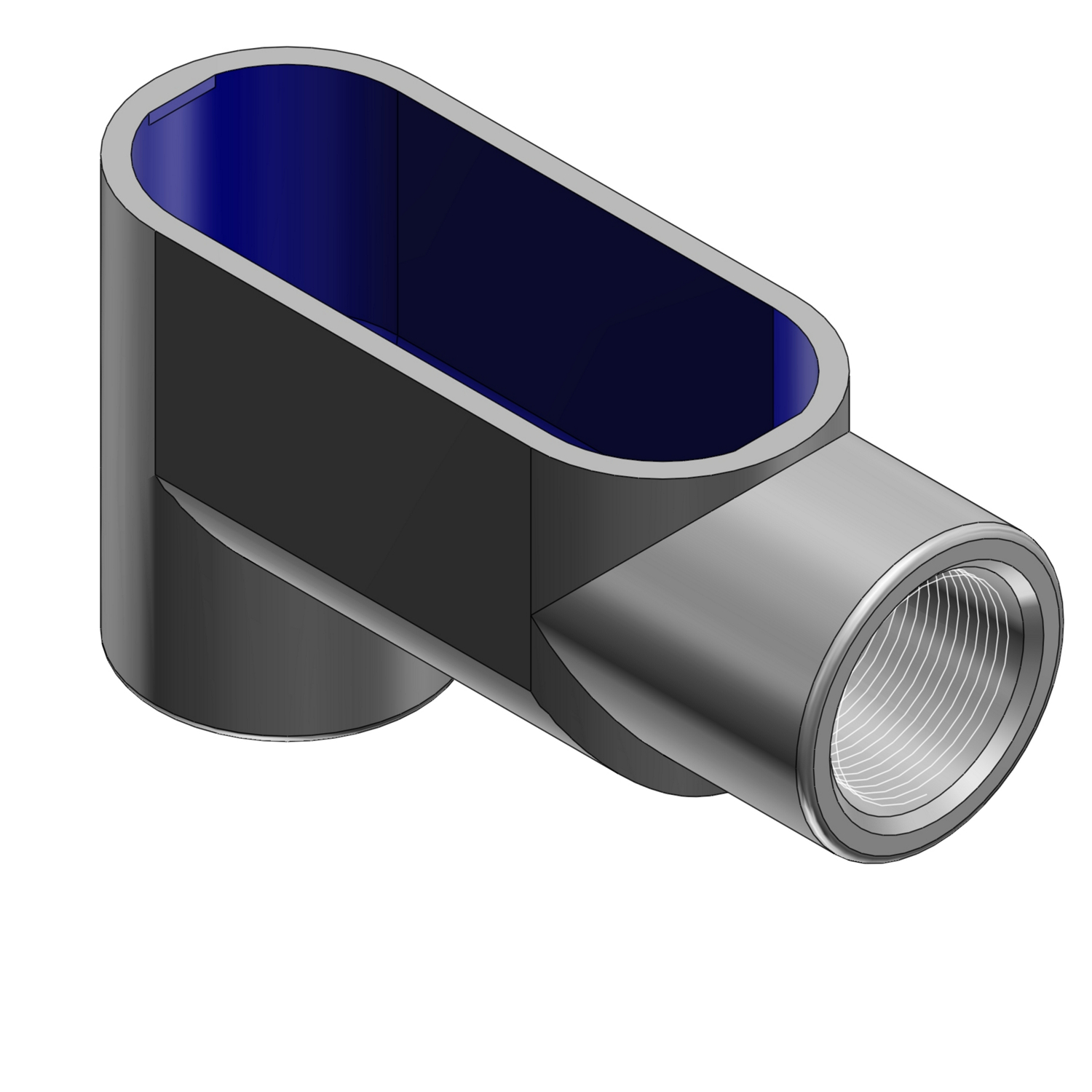 Thomas & Betts LB47 1-1/4" LB-Shape Conduit Body w/ BlueKote® Internal ...