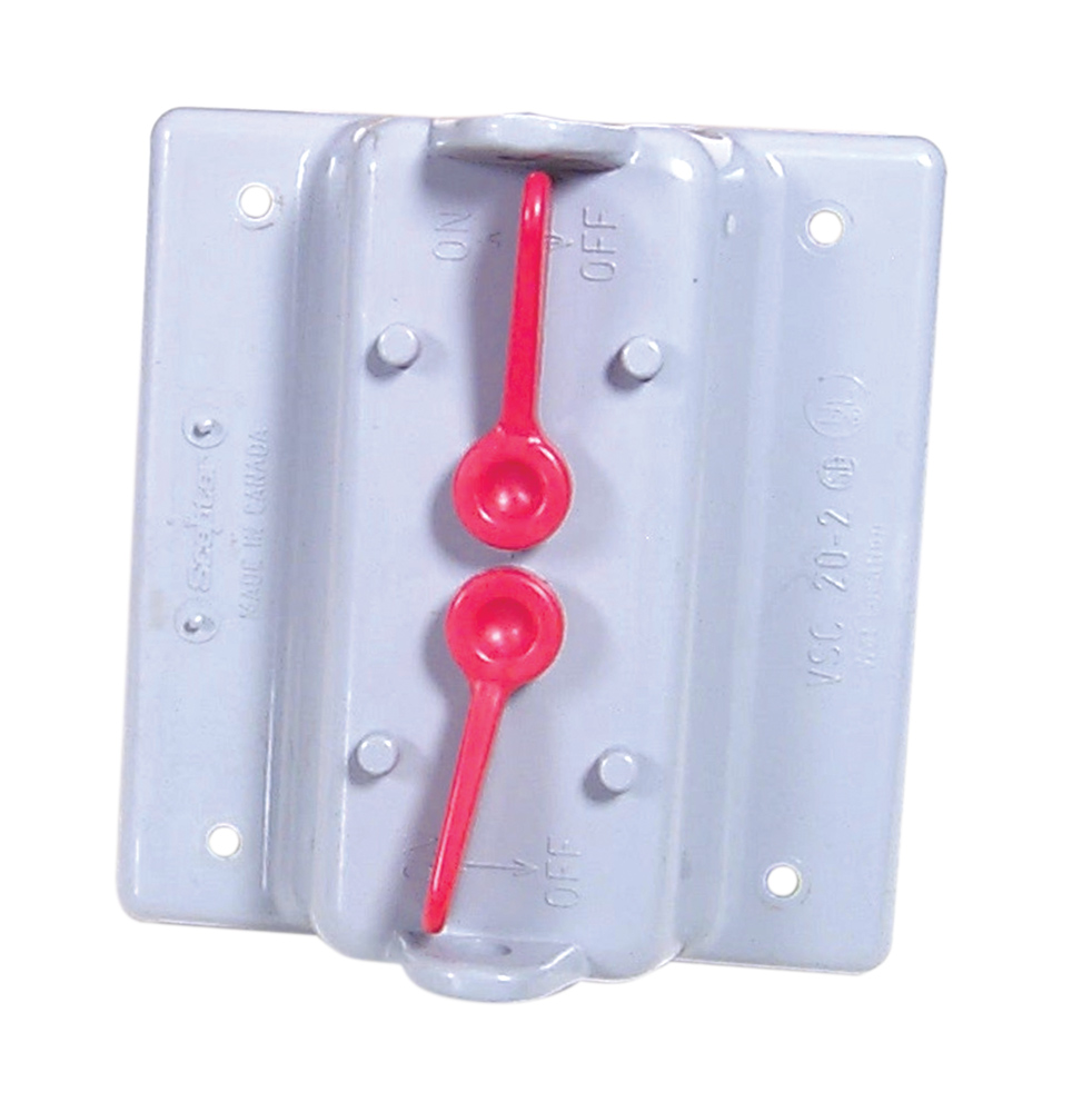 TOPAZ 1324 WEATHERPROOF BOX COVER-DOUBLE TOGGLE | Gordon Electric ...