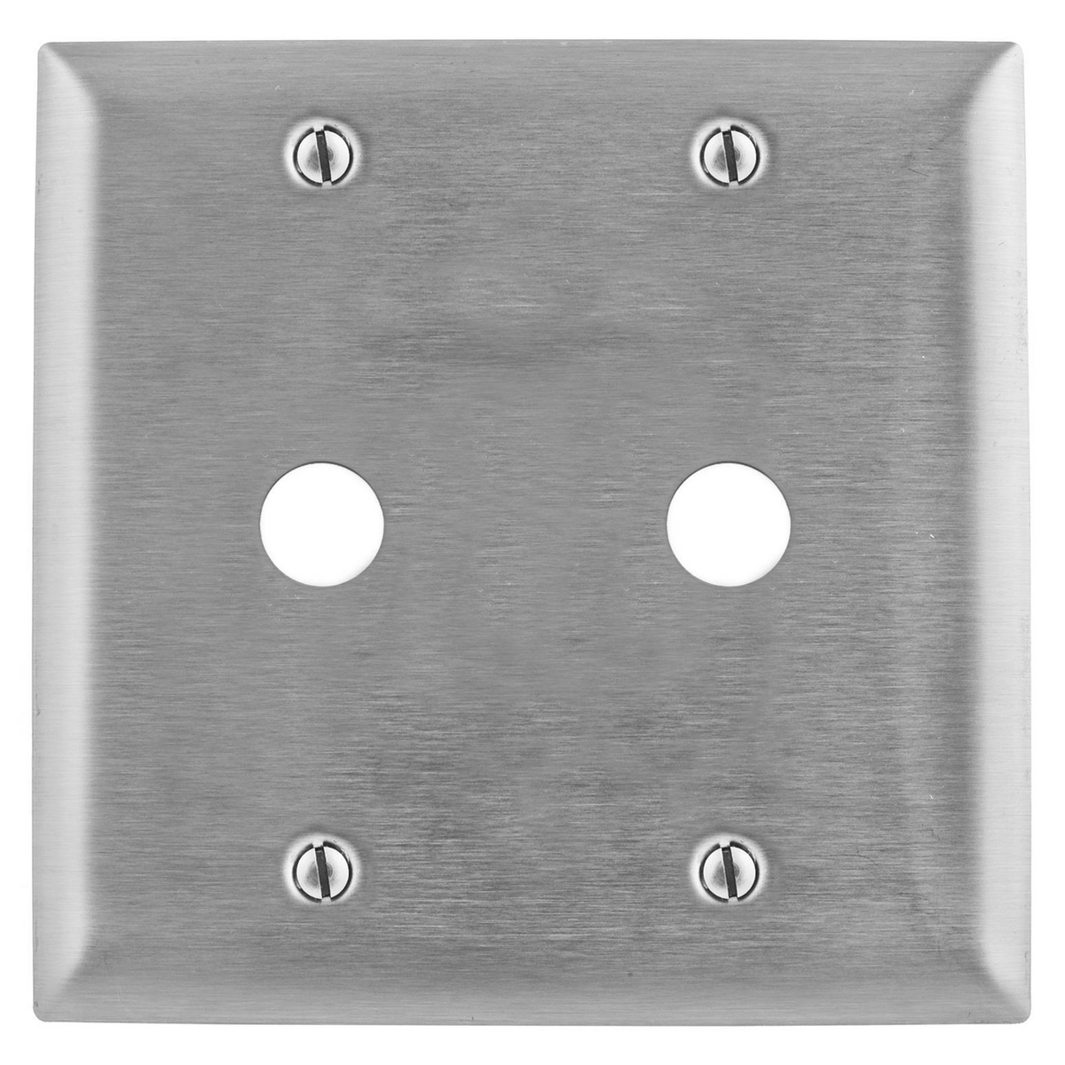 Hubbell SS22 WALLPLATE, 2-G, 2) .64", SS | Cooper Electric