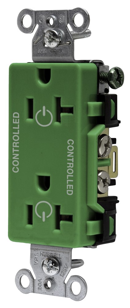 HUBBELL DR20C2GN 20A 125V DECO RCPT | Gordon Electric Supply, Inc.