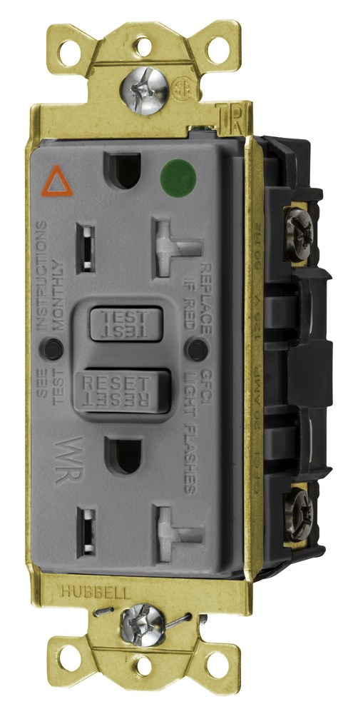 HUBBELL GFTWRST83GYIG 20A HG RCPT | Gordon Electric Supply, Inc.