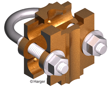 HARGER 305 U-BOL GROUND ROD/PEDESTAL CLAMP NSN | Gordon Electric Supply ...