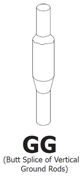 HARGER GG12B 1/2 GRD ROD BUTT SPLICE | Gordon Electric Supply, Inc.