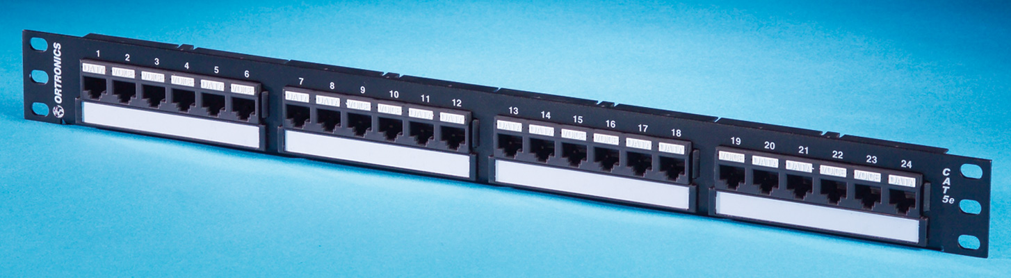 Ortronics OR-SP6U24 24-Port 1-Rack Unit Category 6 110 Patch Panel ...