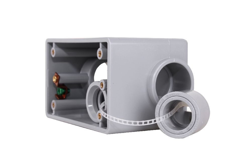 IPEX 278051 1/2 x 3/4 x 1 Inch Hub 26 In. PVC 1-Gang Conduit Deep Box ...
