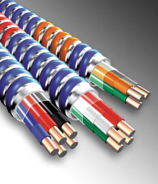 MC Cable 10/3 Solid (Black,Red,White) w/Ground Lightweight Steel ...