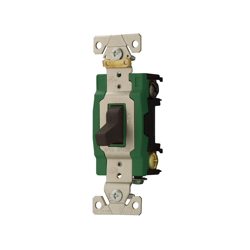 Cooper 3032FB Switch Toggle Dp 30A 120/277V Auto Grounding Back & Side ...